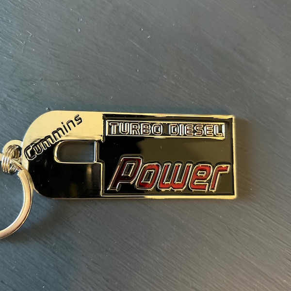 Cummins "turbo Diesel" Power Keychains. Single Sided, 3mm Thick Painted ...