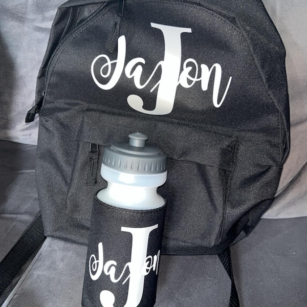 Personalised 9 Litre Backpack Water Bottle Lunch Bag Pencil Case Back ...