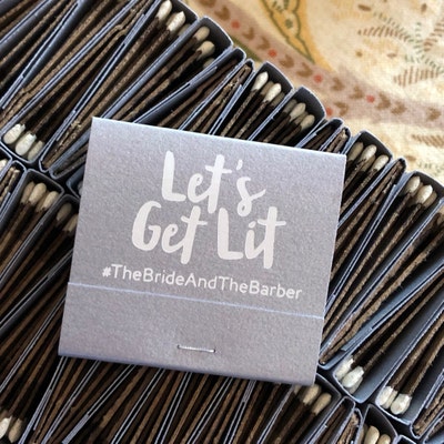 Let's Get Lit Custom Wedding Matchbooks Wedding Favor, Wedding Matche ...