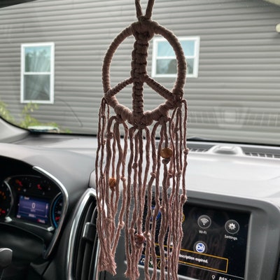 Macrame Peace Sign, Hippie Decor, Boho Home Decor, Peace Sign Decor ...