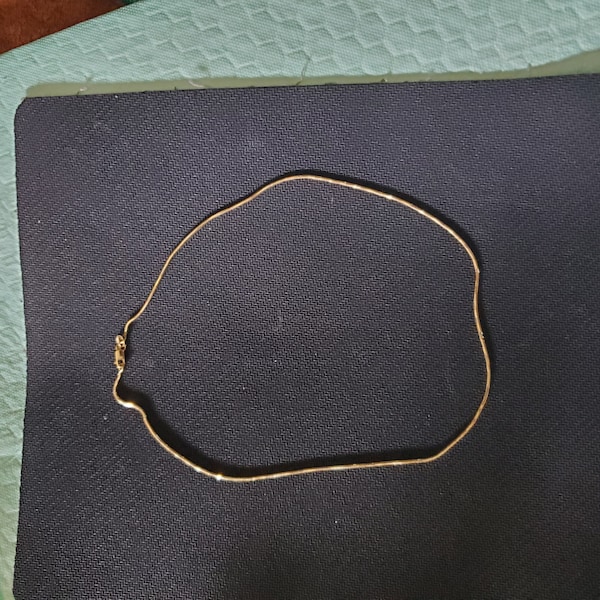 Solid 14k Gold Snake Necklace Chain in 3 Widths in 16",18",20",22",24 ...