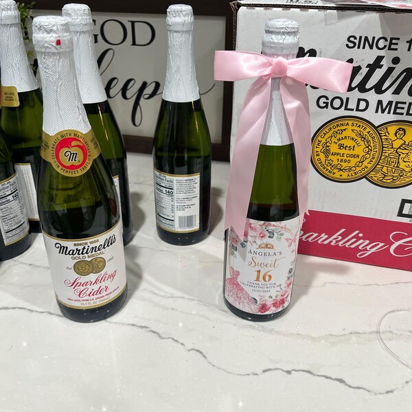 Sweet 16 Wine Bottle Labels Printed, Custom Sweet Sixteen Birthday ...