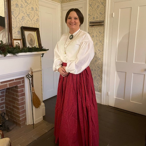 Ladies Civil War Garibaldi Blouse Sizes 6 to 24 Muslin Blouse - Etsy