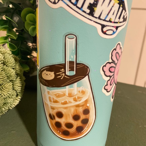Boba Tea - Clear Vinyl Sticker - Etsy