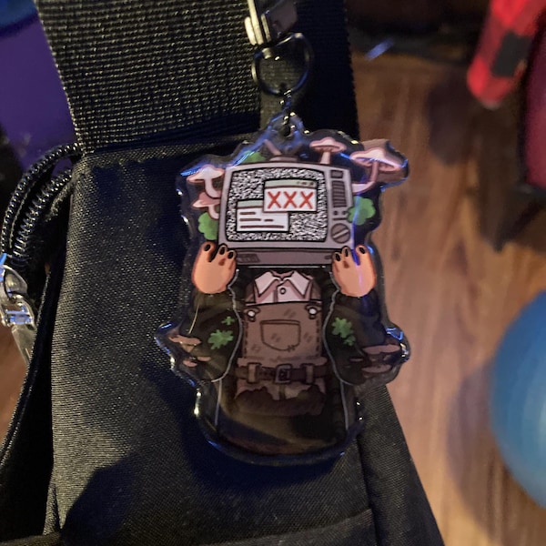 TV Head Cute Acrylic Keychains! - Etsy