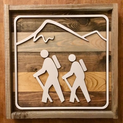 Rustic Hiking Sign. Parks and Recreational Sign. US Forest Sign ...