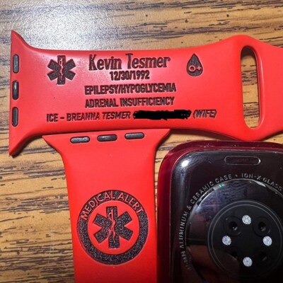 Bluey Apple Watch Band, Bluey Laser Engraved Watch Band, Personalized ...