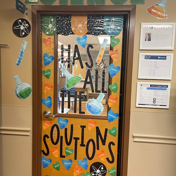 Science Bulletin Board Ideas Classroom Door Decor Chemistry Classroom ...