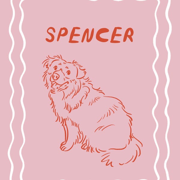 Custom Funky Pet Portrait, Cute Digital Cat Poster, Colorful Dog ...