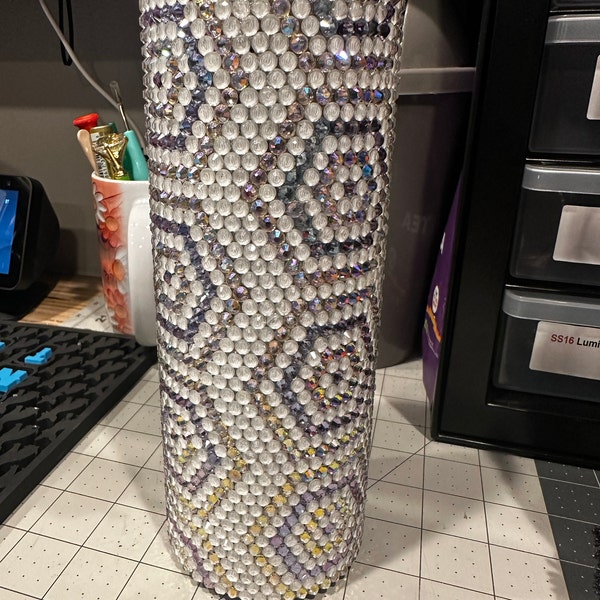 Ombre Sublimation Rhinestone Pattern 20 Oz. Skinny 49 Stones Wide Ss20 ...