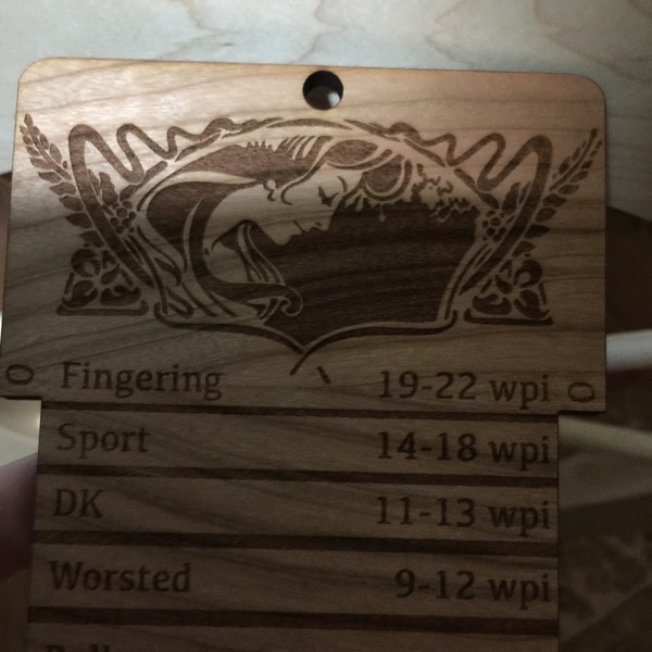 Spinners Control Card/ WPI Tool Cherry Veneer - Etsy