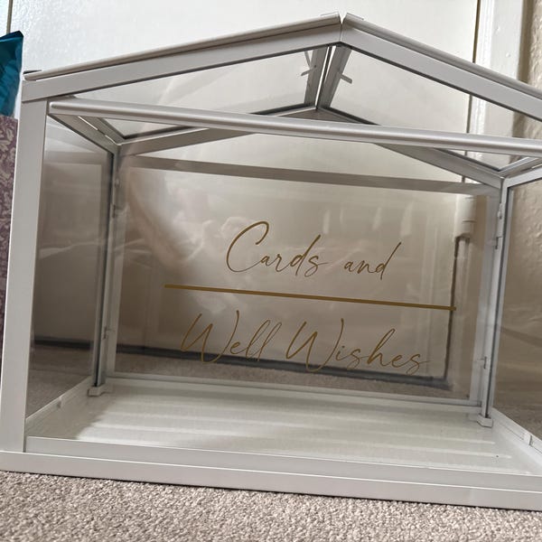 Custom Card Box Vinyl Decal for Wedding Cards & Gifts Table. DIY ...