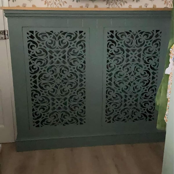 Water Drops Decorative Screen for Radiator Cabinets Laser-cut Panel 2FT ...