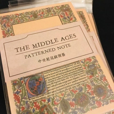 Medieval Art Themed Memo Paper, the Middle Ages Collage Paper, Gothic ...