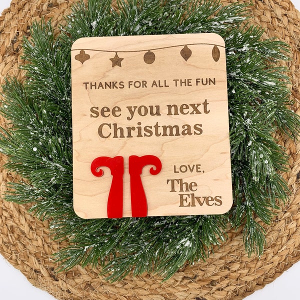 Elf Goodbye Letter Sign SVG Laser Cut File for Glowforge | Departure ...