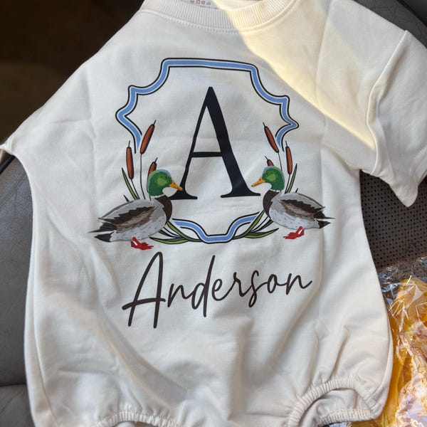 Custom Mallard Ducks Romper, Duckling Baby Bodysuit, Daddy's Hunting ...