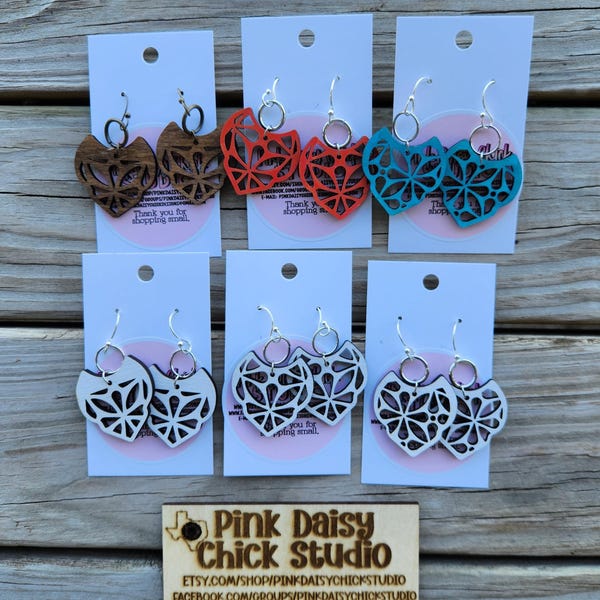 3 Boho Cut Out Earring Files - Boho Simple Fast Earring Files - Laser ...