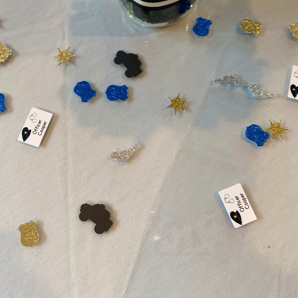 Police Confetti, Police Personalized Confetti, 140 Pieces, Police Party ...