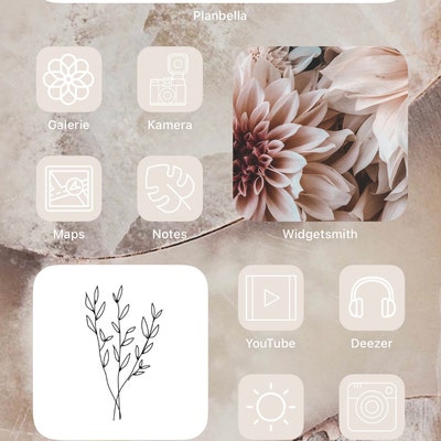 10,000 Natural Boho App Icons, Neutral Aesthetic Icons Bundle, IOS14 ...