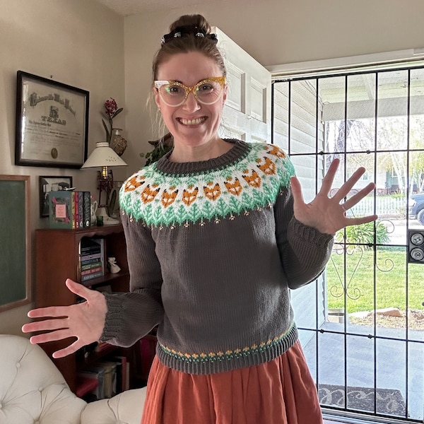 INTO THE WILD Sweater Pattern, Womens Sweater Knitting Pattern, Round ...