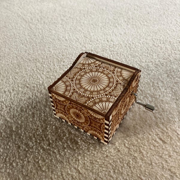 Gravity Falls - Hand Crank Wood Paper Strip Music Box With Personalized ...