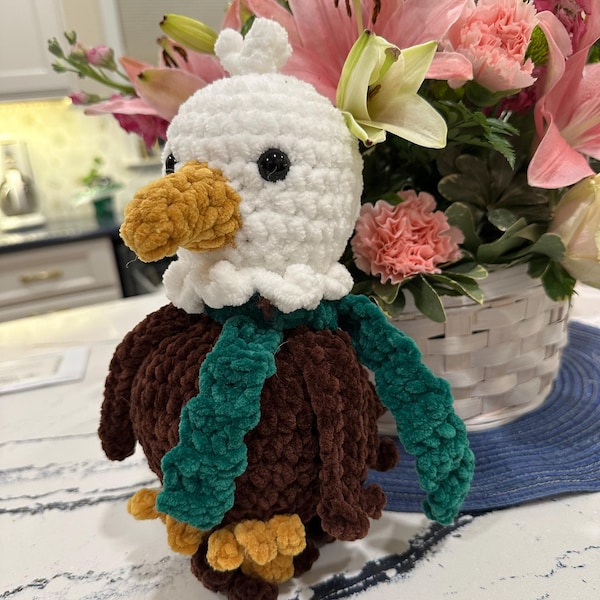 Swoop the Bald Eagle | Digital PDF Crochet Pattern | Amigurumi Crochet ...