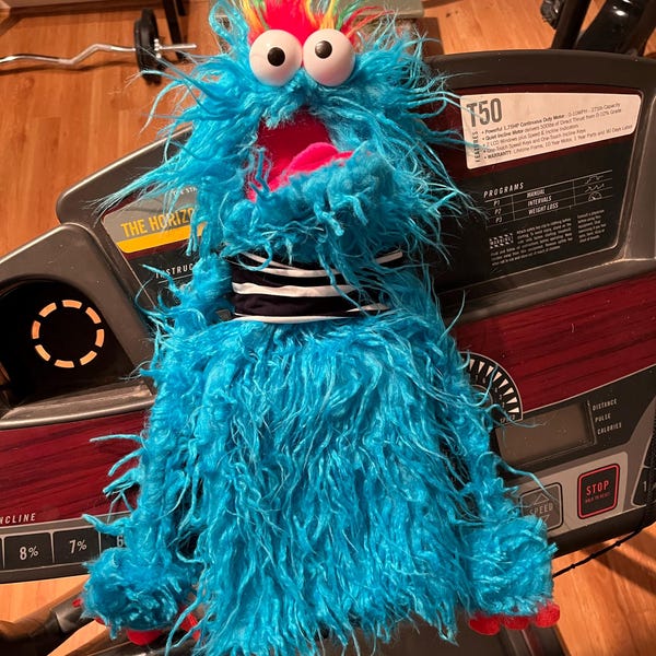 Blue Shaggy Chin Pro Monster Hand Puppet - Etsy