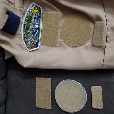 Tan Sew-on VELCRO® Brand Set for Attaching Patches to Leader Uniform ...