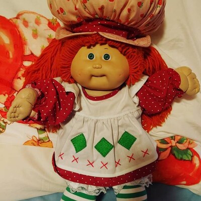 Cabbage Patch Doll Clothes, 16 Inch Size Handmade Red School Supplies ...