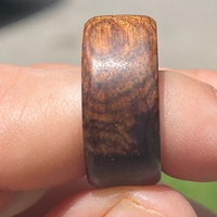 Wood Wedding Ring, Custom Engraved Ring, Wood Ring - Etsy