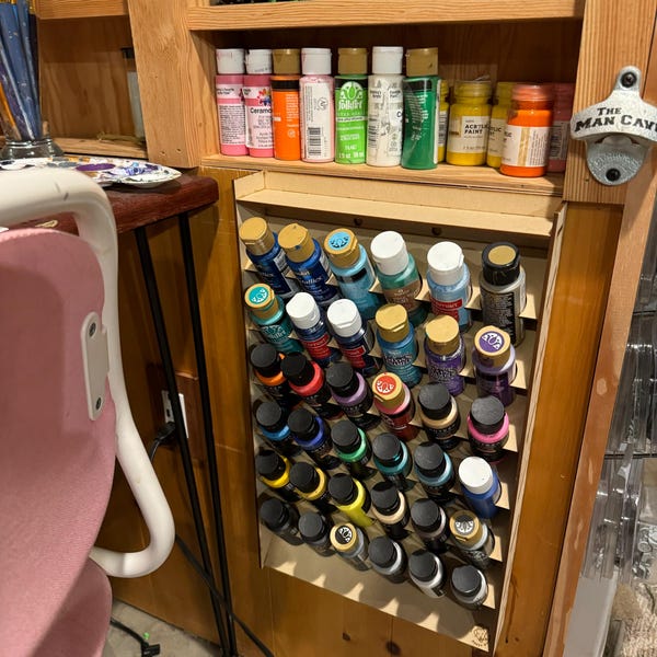 Wall Mounted Hobby Paint Storage Rack - Horizontal - Etsy