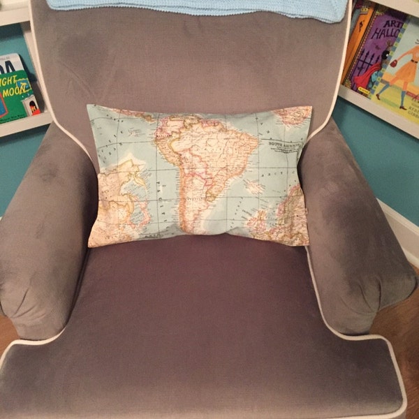 World Map Fabric, Map Fabric, World Fabric, Blue Fabric, Fat Quarter ...