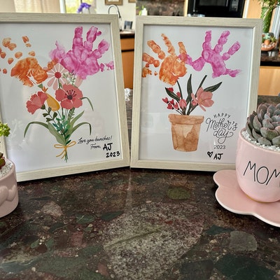 Flower Handprint Craft Art, Mothers Day Activity, for Mom or ...