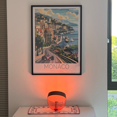 Monaco Travel Print, French Riviera Wall Art, Monaco Custom Travel ...