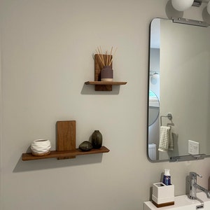 Walnut Shelf, Danish Modern Walnut Shelf, Walnut Wall Shelf, Handmade ...