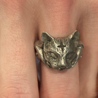 ASMODEUS handcarved Demon Skull Ring Men Ring - Etsy