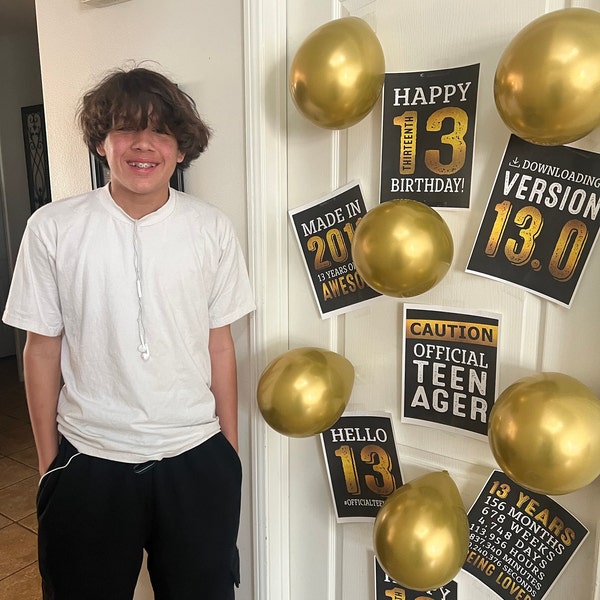 14th Birthday Sign - Boy's 14th Birthday Party Decorations - BRUH 14 ...