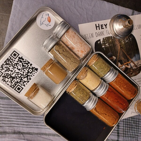 BUSHCRAFT SPICE SET, Travel Spices Set, Spice Storage, Campfire Spices ...