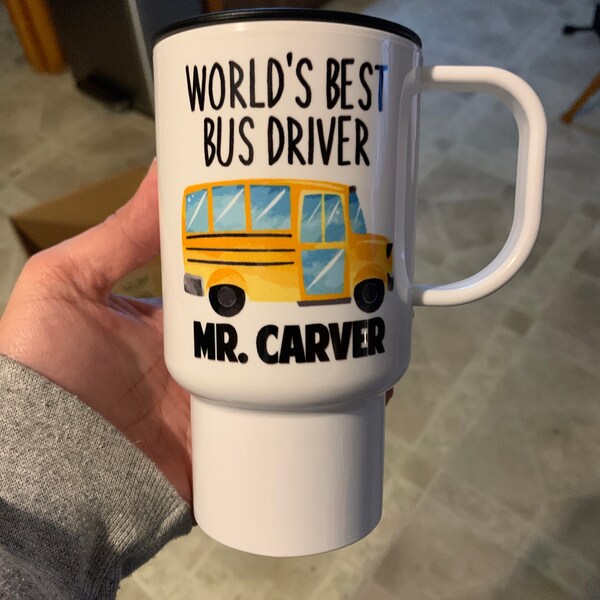 School Bus Driver Mug, Bus Driver Travel Mug, Bus Driver Gift, #1 Bus ...
