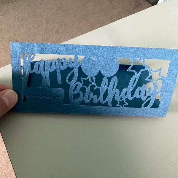 Birthday Cash Envelope Gift Template, Happy Birthday Money Holder SVG ...