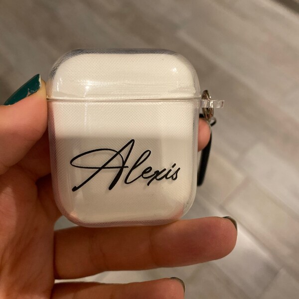 Custom AirPod Case With Keychain Customized Name AirPod Case ...
