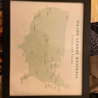 Map of Baseball Stadiums (8.5x11 Print at Home) / MLB Stadium, SF ...