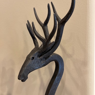 Stag Fire Poker / Blacksmith Fire Pit Tool / Hand Forged - Etsy