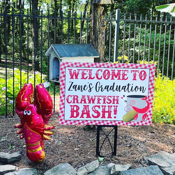 Crawfish Boil Birthday Welcome Sign, Crawfish Birthday Sign, Crawfish ...