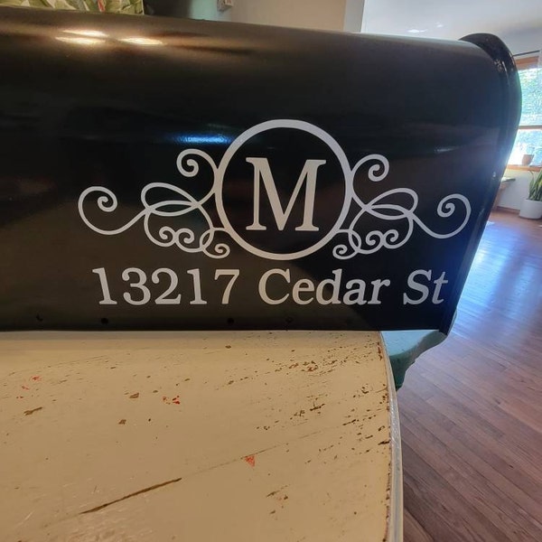 Mailbox Decal With Personalized Monogram and Address Numbers - Etsy