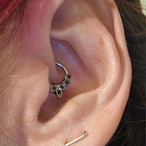 Double Piercing Half Hoop Earrings Minimalist Earrings, Silver Earrings ...