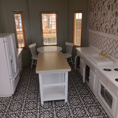 1/12 Cement Tile Effect Dollhouse Miniature Printable Download 8.5 X 11 ...