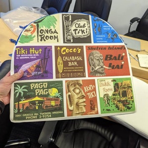 TIKI ROOM Digital Printable Collage Sheet Vintage Tiki Matchbook Covers ...