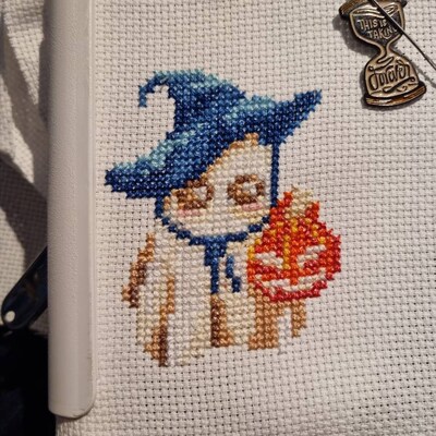 20 Tiny Cross Stitch Cute Ghosts Set , Mini Cross Stitch Halloween ...