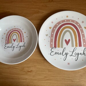 Kindergeschirr, personalisiert, Dschungeltiere, Kinderteller mit Namen, Taufgeschenk, Geschenk ...